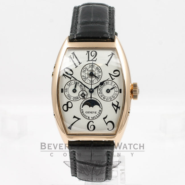 Franck Muller Perpetual Calendar Quantum Silver Arabic Dial Rose Gold ...