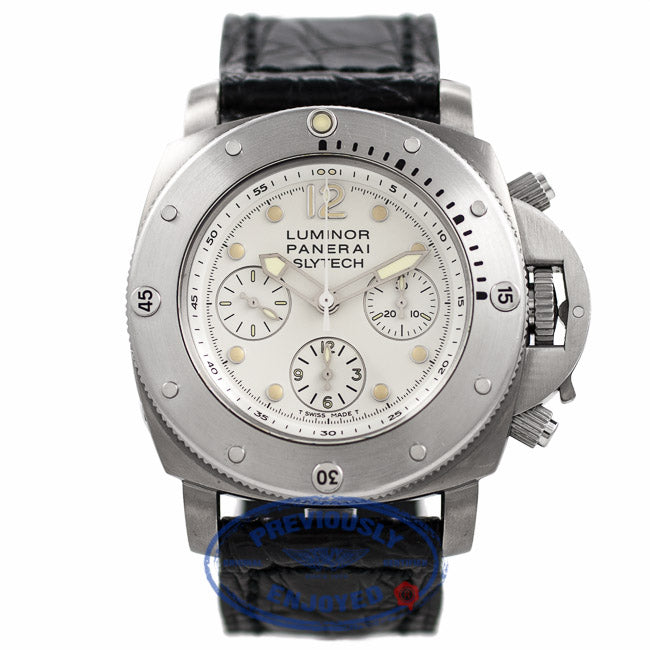 Panerai Luminor Submersible Chonograph Slytech White Dial PAM00225 ...