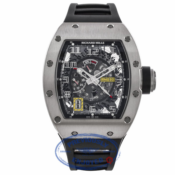 Richard Mille RM030 18k White Gold Titanium Detachable Rotor Black ...