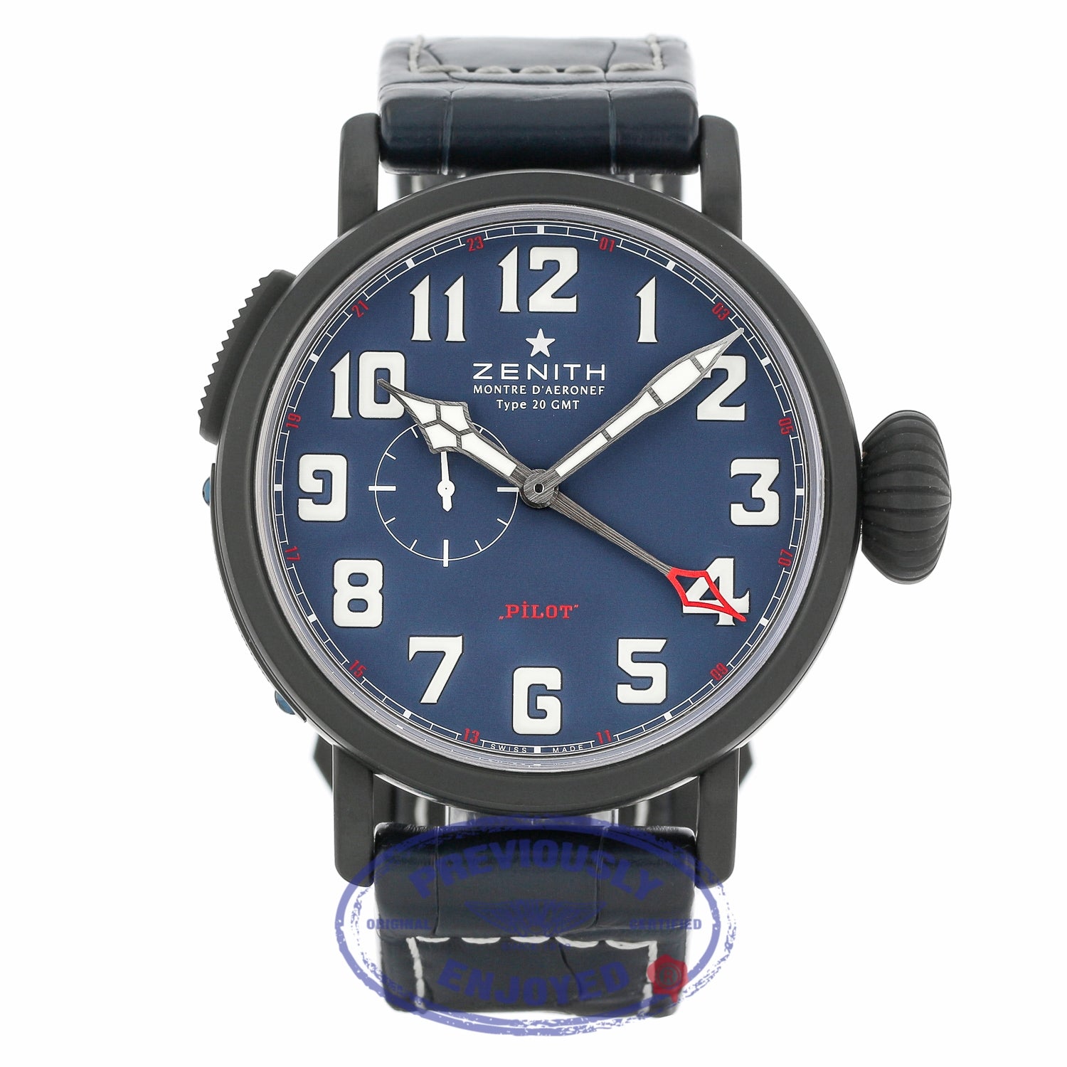 Zenith Pilot Type 20 Extra Special GMT 48mm DLC Titanium 96.2436.693/51 ...